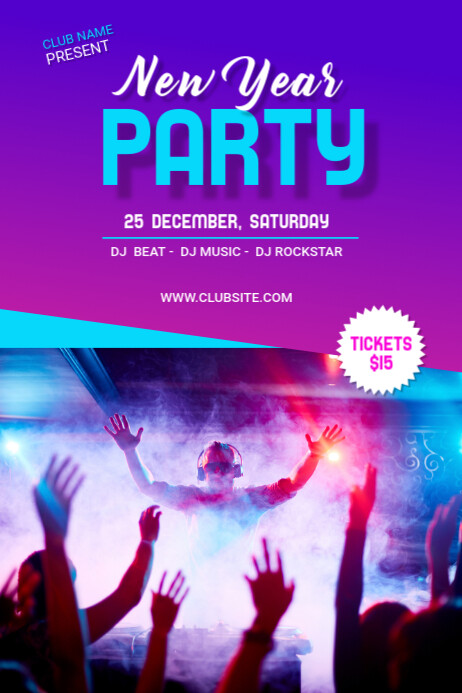 New Year Party Banner Template | PosterMyWall
