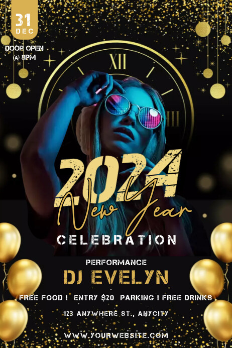 New Year Party Template | PosterMyWall
