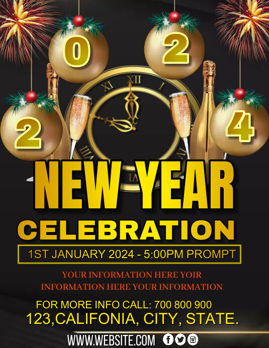 New year party design template | PosterMyWall