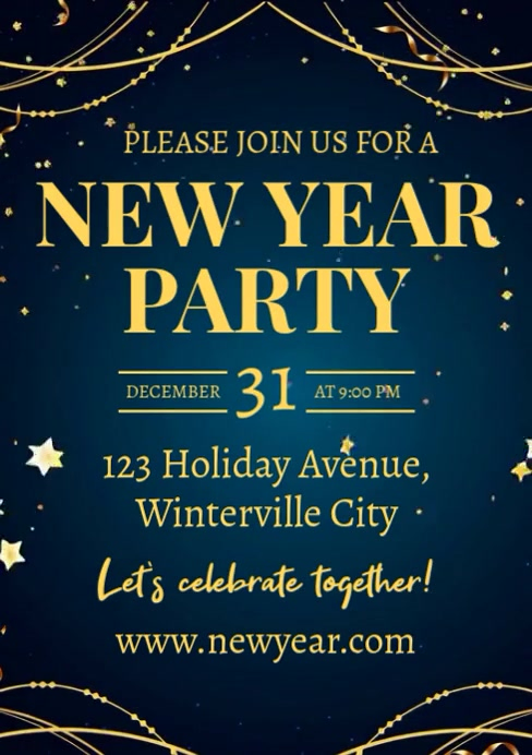 New Year Party Template | PosterMyWall