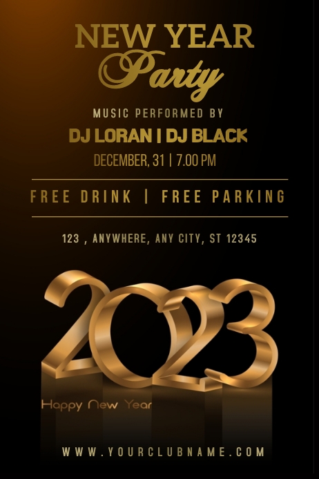 NEW YEAR PARTY Template | PosterMyWall