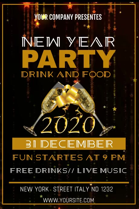 NEW YEAR PARTY Template | PosterMyWall