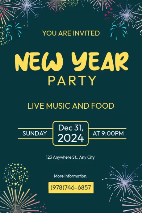 New Year Party Template | PosterMyWall
