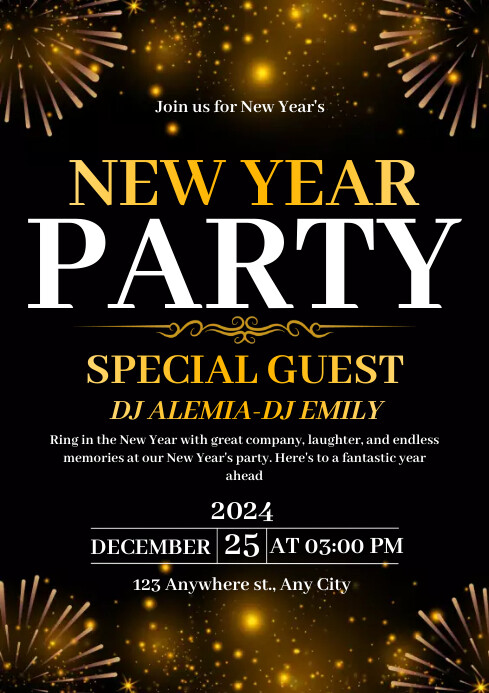 New Year Party Template | PosterMyWall
