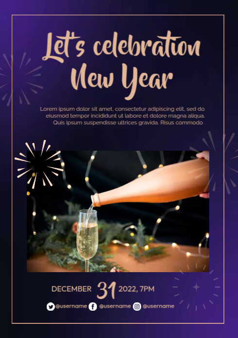 New Year Party Template | PosterMyWall