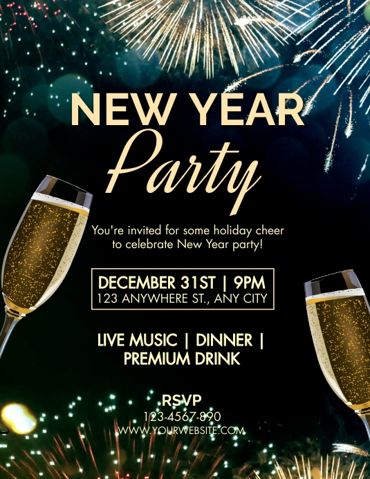 New Year Party Template | PosterMyWall