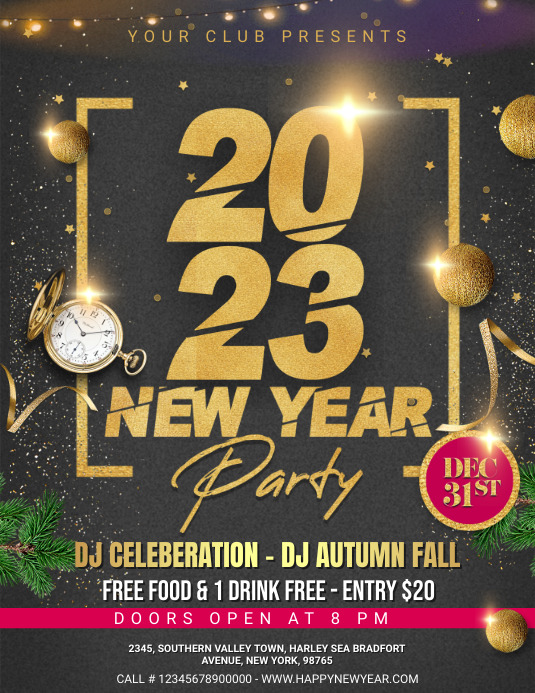 New Year Party Template | PosterMyWall