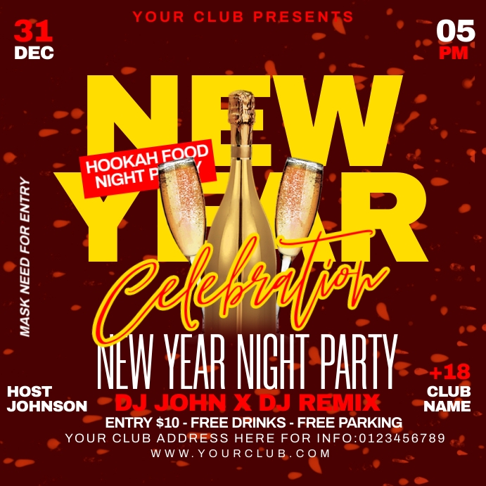 New year party Template | PosterMyWall