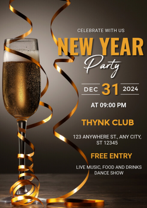 New year party Template | PosterMyWall