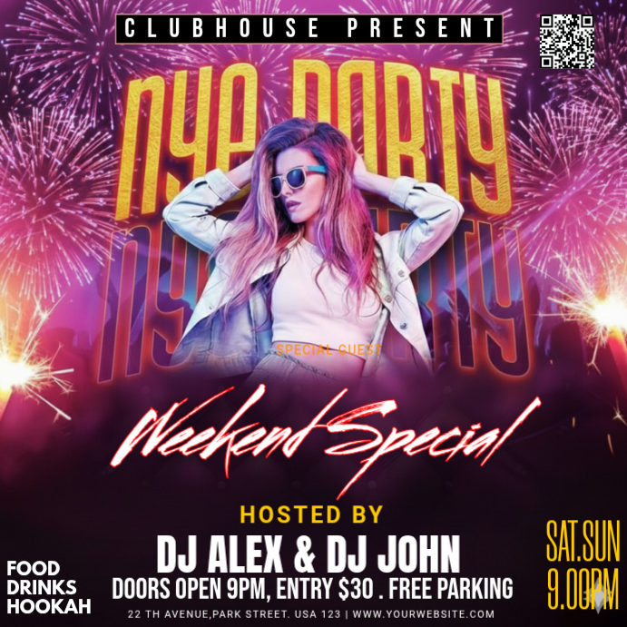 New year party Template | PosterMyWall