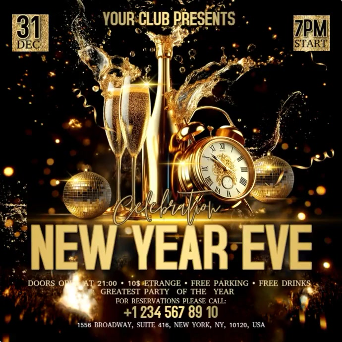 Plantilla de New Year Party | PosterMyWall