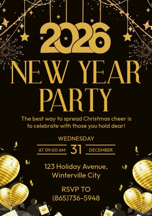 New Year Party Template | PosterMyWall