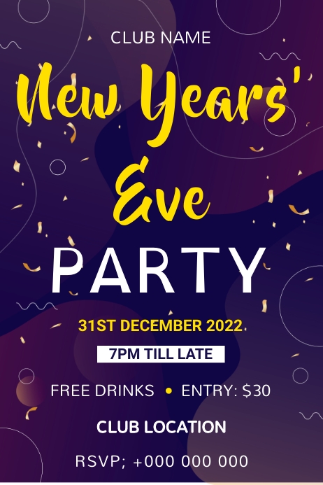 New Year Party Template | PosterMyWall
