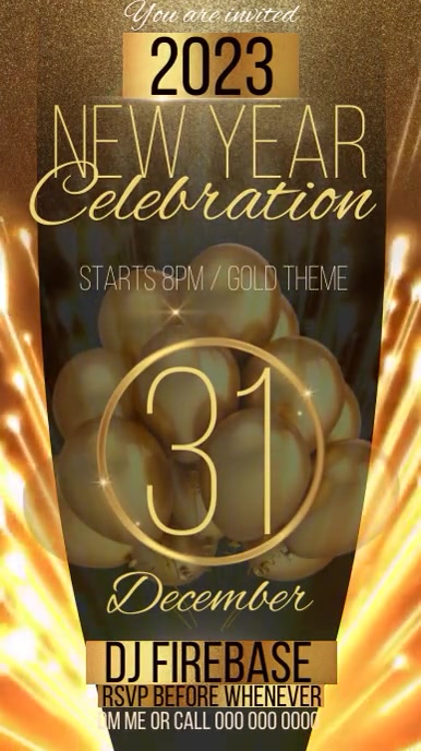 new year party event ad template | PosterMyWall