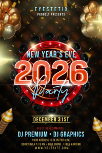 2025 New Year Party Flyer Template | PosterMyWall