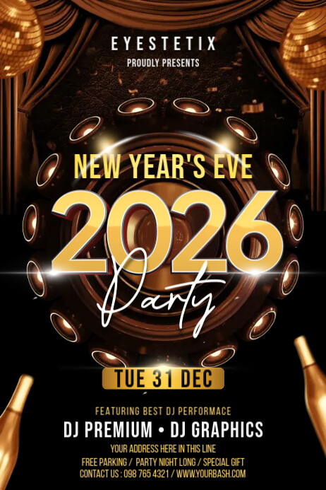 Copy of New Year 2025 Party Event Flyer / Poster | PosterMyWall