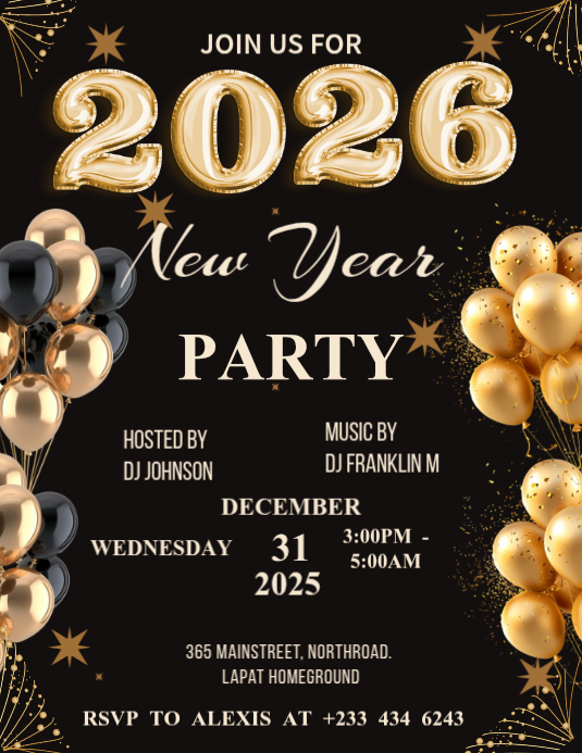 New Year Party Flyer Template | PosterMyWall