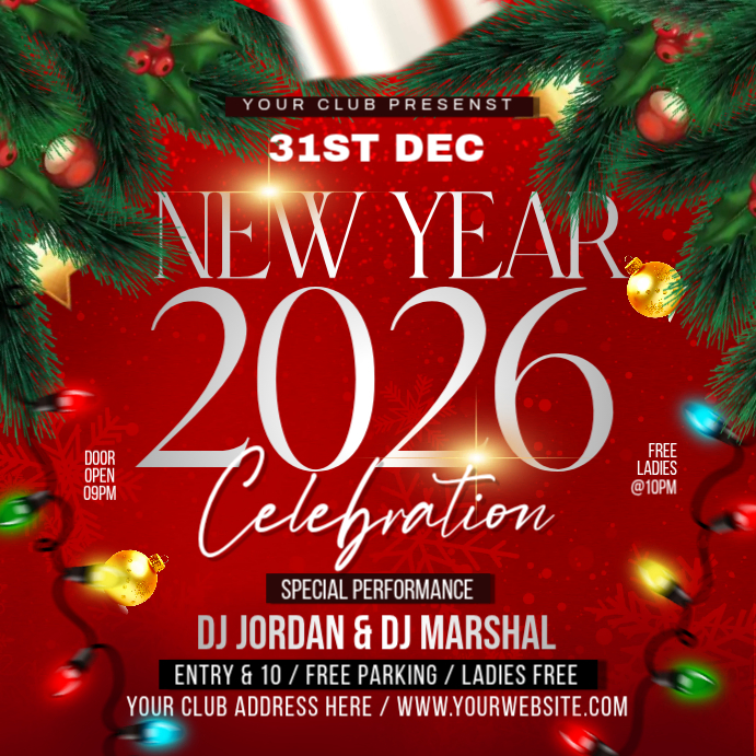 New year party flyer Template | PosterMyWall
