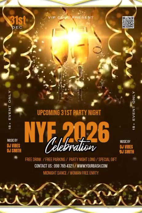 New year party flyer Template | PosterMyWall