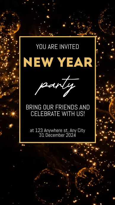 New Year Party Instagram Story Template | PosterMyWall