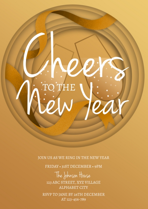 New Year Party Invitation Template | PosterMyWall