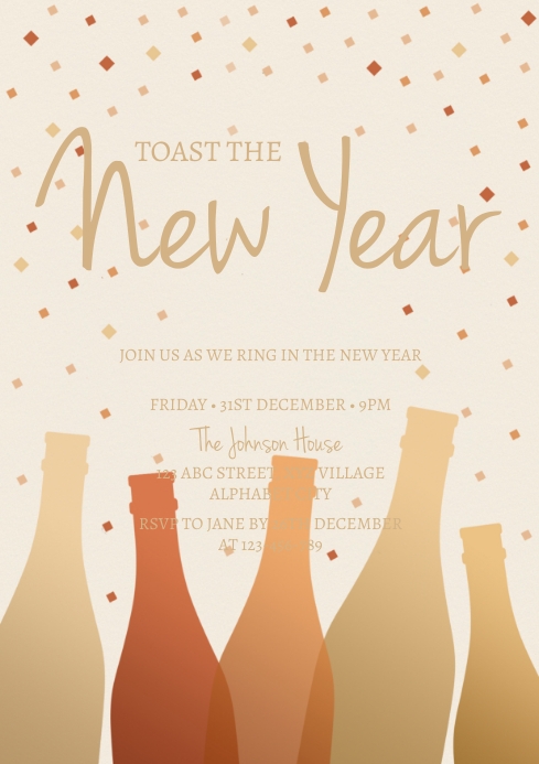 New Year Party Invitation Template | PosterMyWall