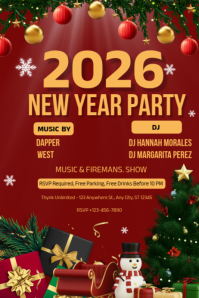 New Year Eve Celebration Invitation Poster. Template | PosterMyWall