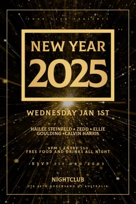 New Year Party Poster Template | PosterMyWall