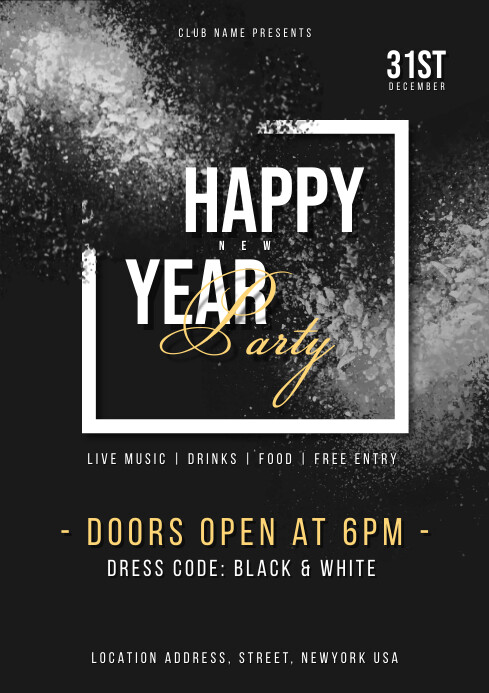 New year party template | PosterMyWall