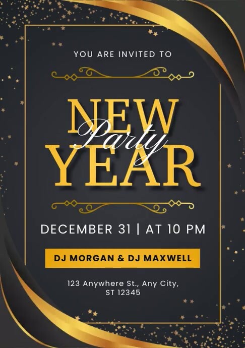 New Year Party Video Post Template | PosterMyWall