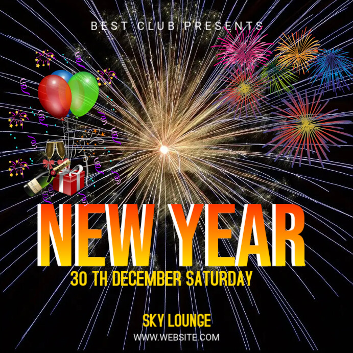 New Year Post Template | PosterMyWall