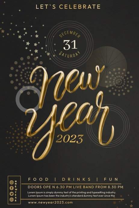New Year Poster Template | PosterMyWall
