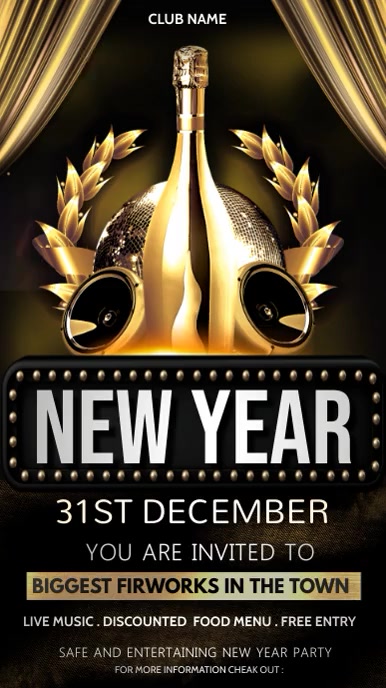 New year flyers,NYE and christmas,NYE bas Template | PosterMyWall
