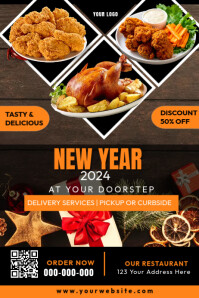new year rastaurant menu Template | PosterMyWall