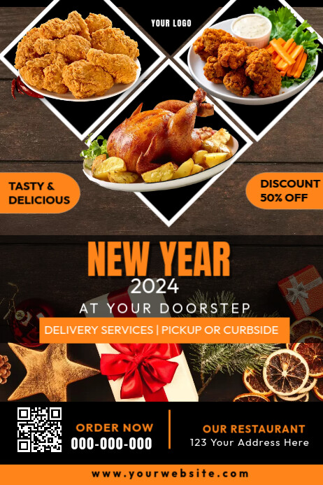new year rastaurant menu Template | PosterMyWall