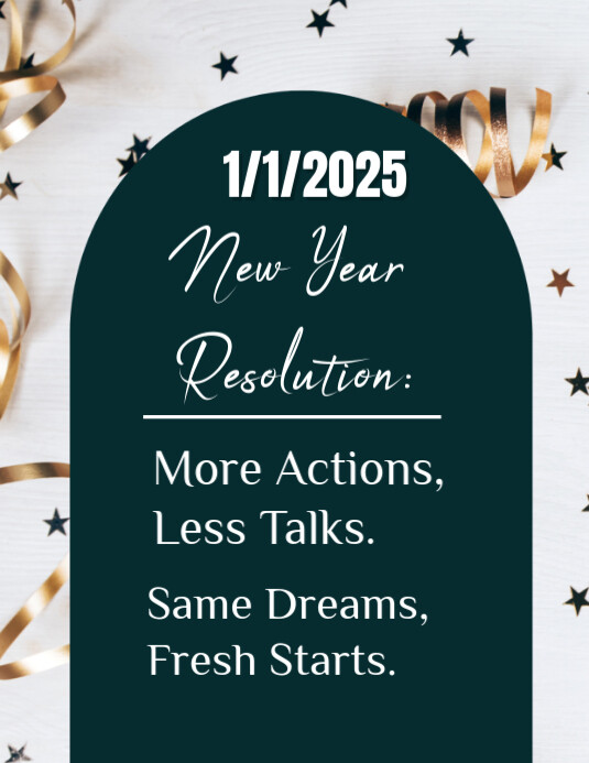 New Year Resolution 2025 Template | PosterMyWall