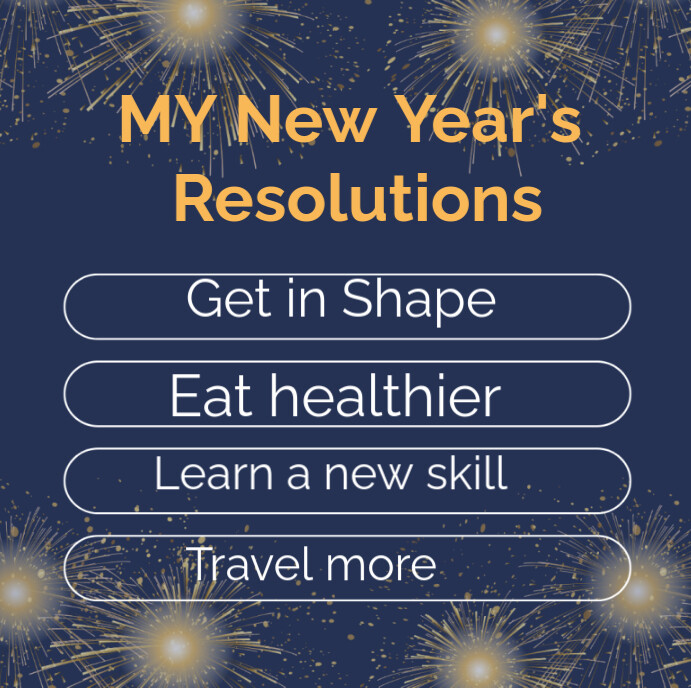 New Year Resolution Template | PosterMyWall