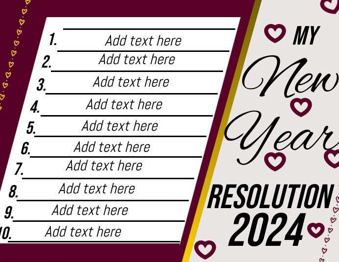 New year resolution Template | PosterMyWall