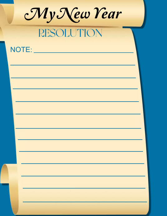 New year resolution Template | PosterMyWall