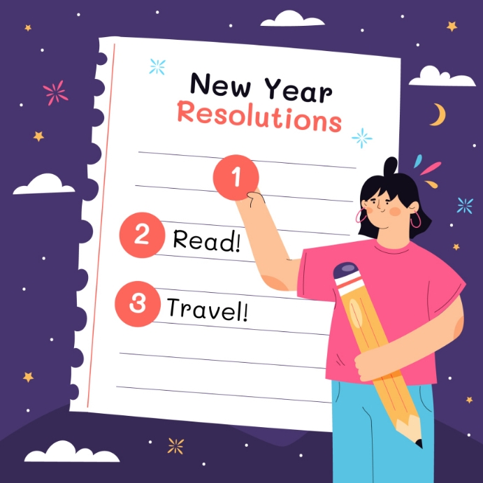New year resolution flyer design Template | PosterMyWall