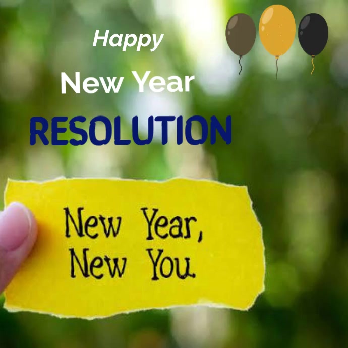 New year Resolution Instagram post Template | PosterMyWall