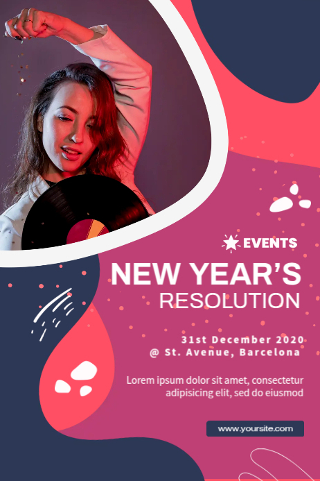 New Year Resolution Poster Template | PosterMyWall