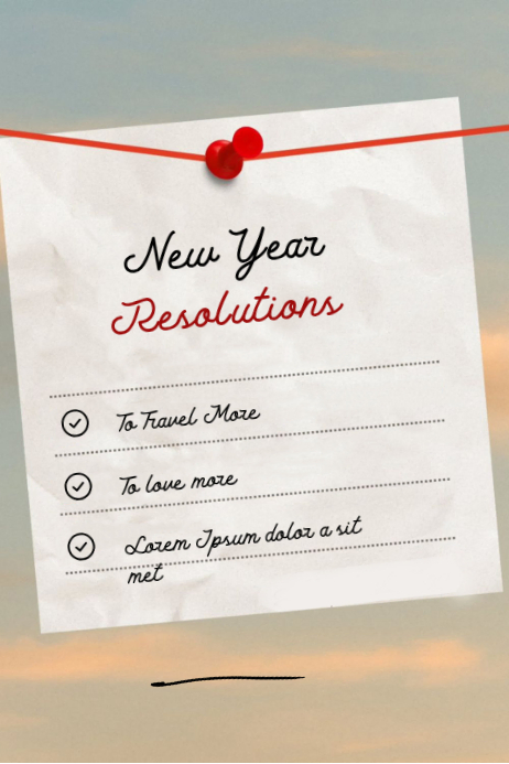 New year resolutions Template | PosterMyWall