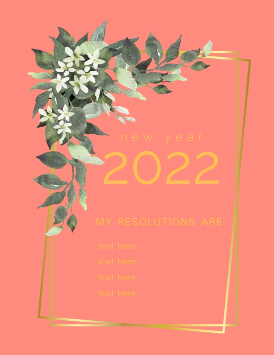 Copy of New Year Resolutions Poster | PosterMyWall