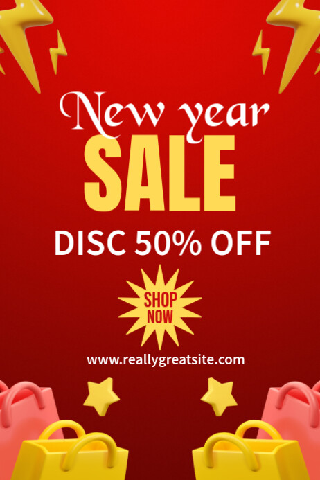 New Year Sale 2025 Poster Template | PosterMyWall