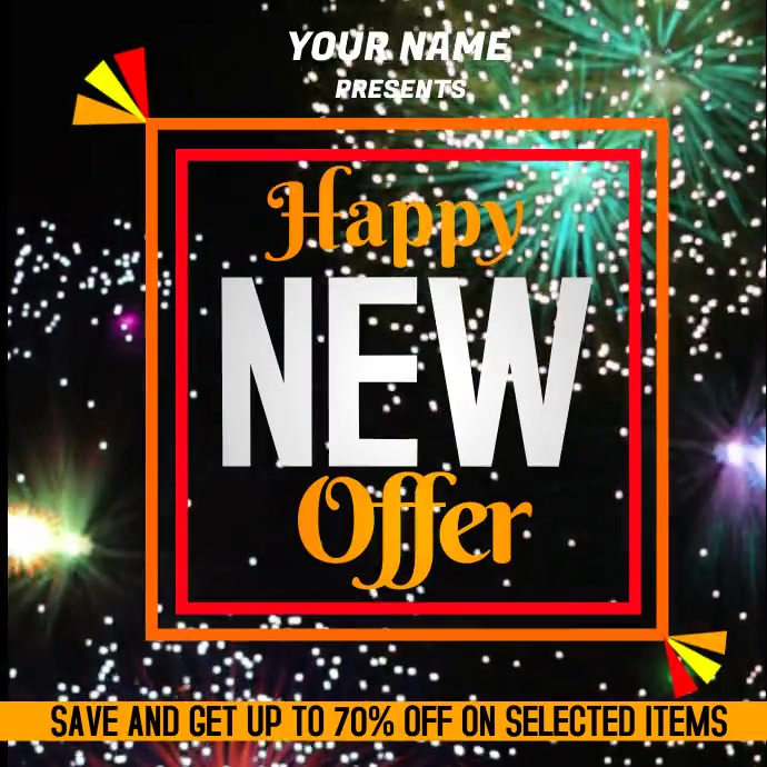 NEW YEAR SALE AD SOCIAL MEDIA TEMPLATE | PosterMyWall