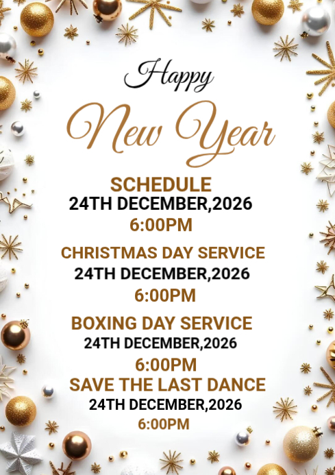 Plantilla de new year schedule | PosterMyWall