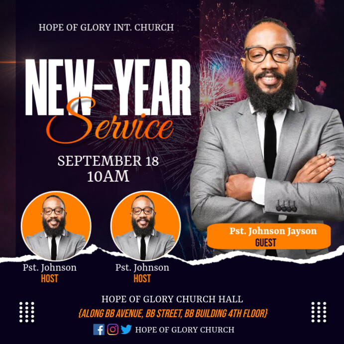 New Year Service Template | PosterMyWall