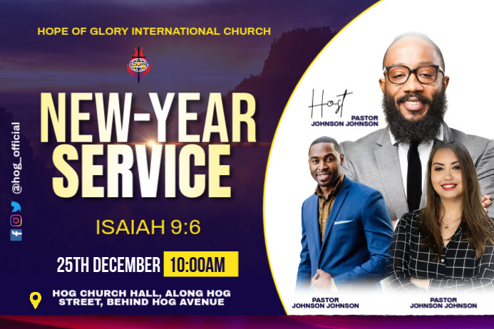 Copy of New Year Service | PosterMyWall