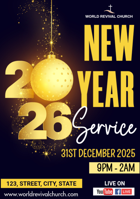 New Year Service Flyer Template | PosterMyWall